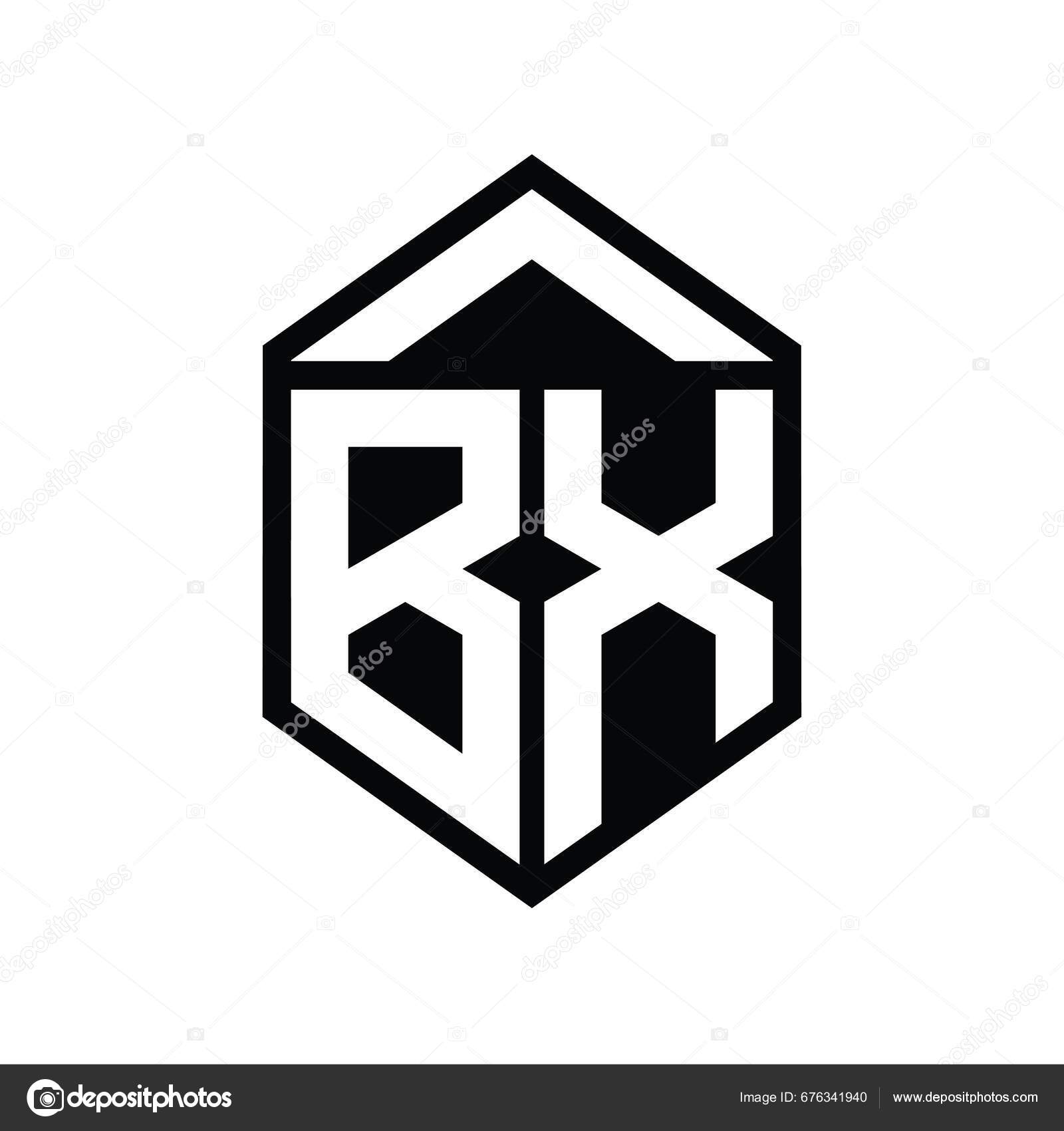 Letter Logo Monogram Simple Hexagon Shield Shape Isolated Style Design — Stock Photo ...