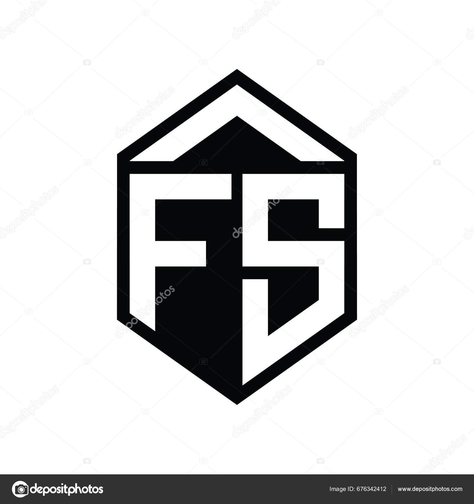Letter Logo Monogram Simple Hexagon Shield Shape Isolated Style Design — Stock Photo ...