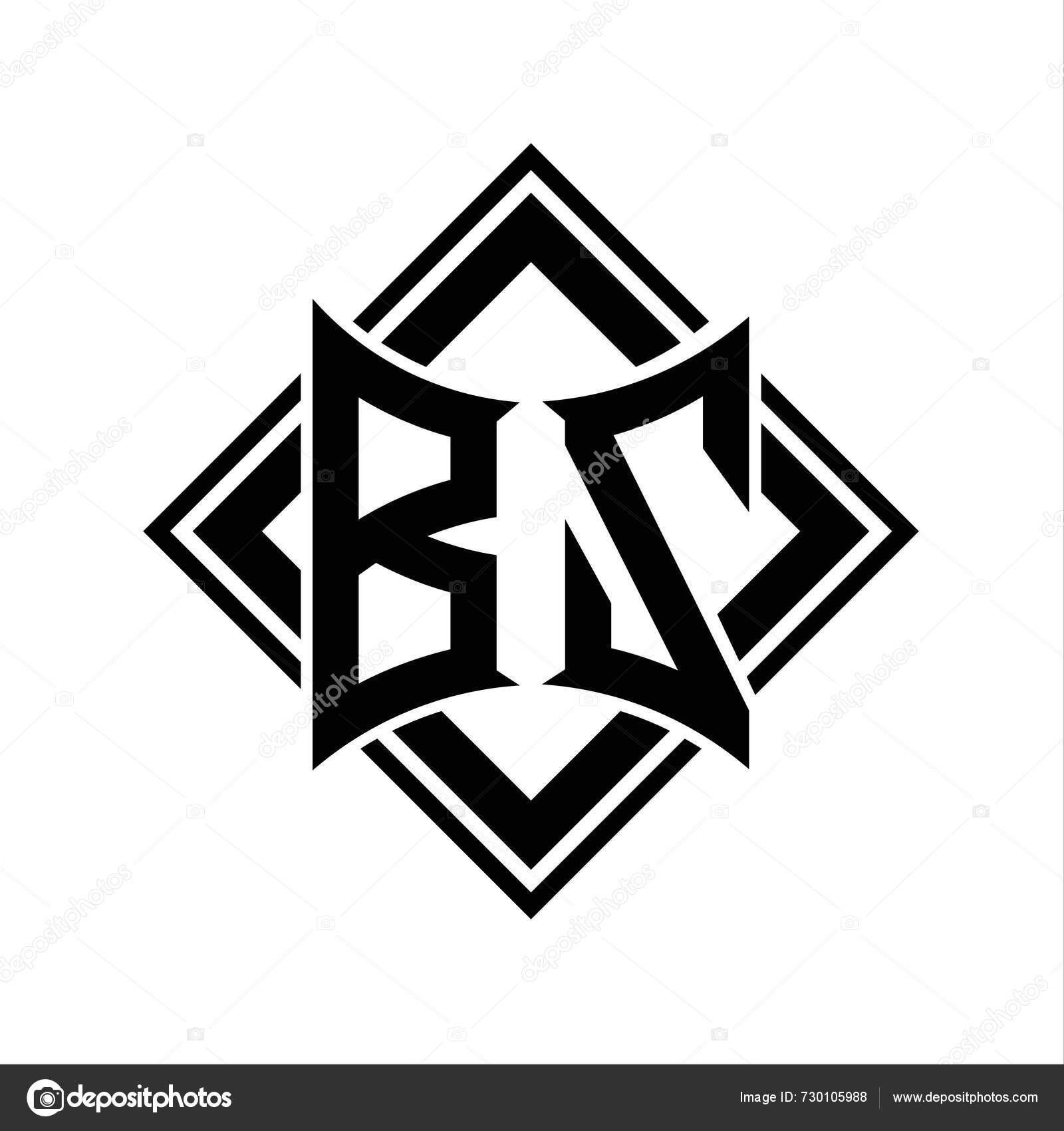 Letter Logo Abstract Shield Shape Square Black Outline White Background — Stock Photo ...