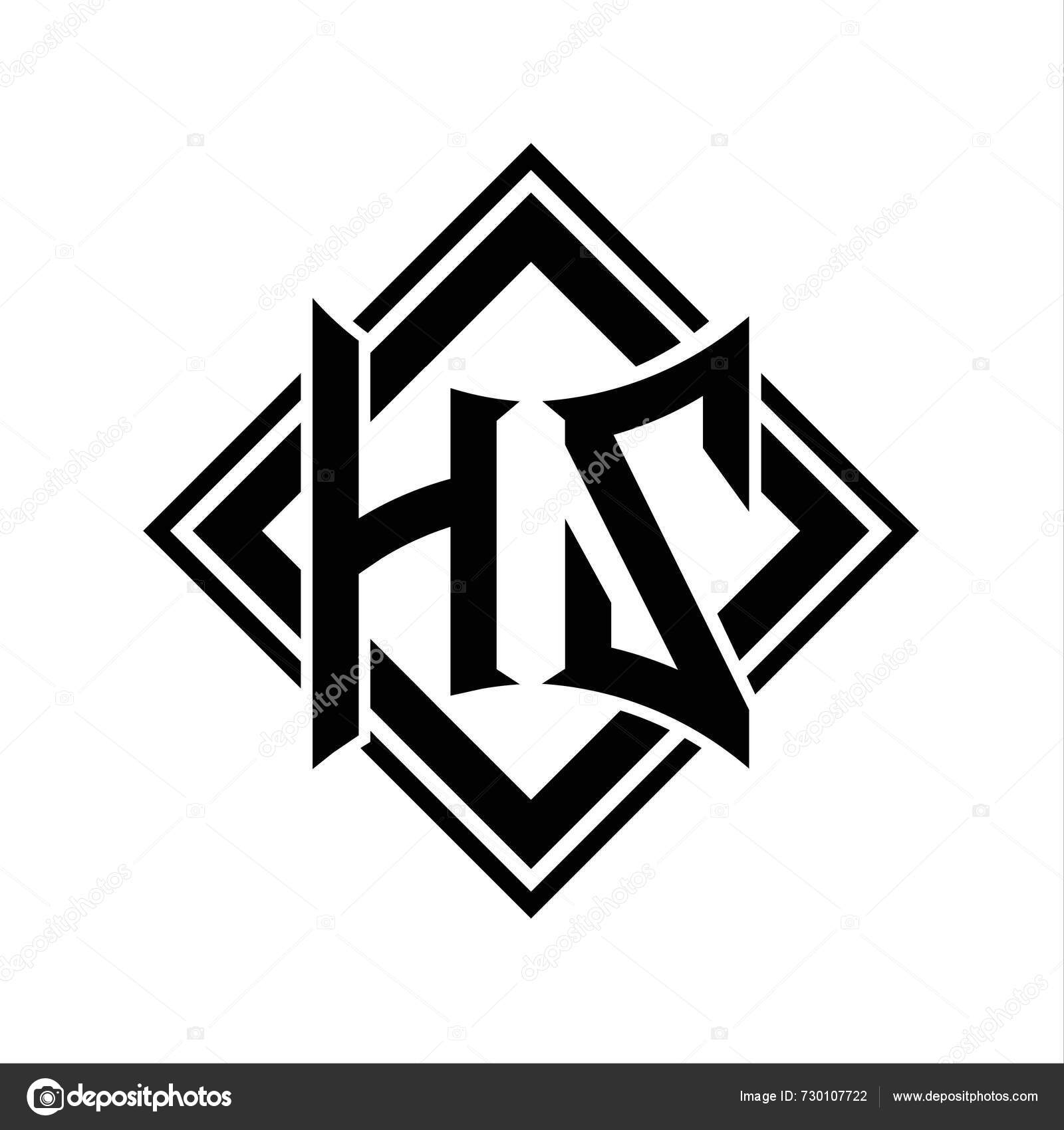 Letter Logo Abstract Shield Shape Square Black Outline White Background — Stock Photo ...