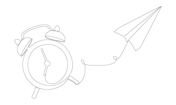 One Continuous Line Alarm Clock Number 2024 Thin Line Holiday Stock Vector by ©bobvector 692373246