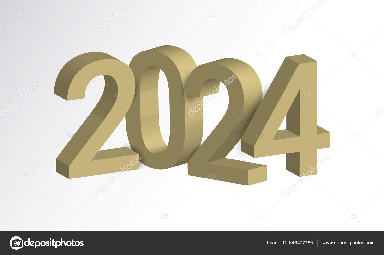 2024金色矢量图解 图库矢量图©Fadliinkgost 646477766