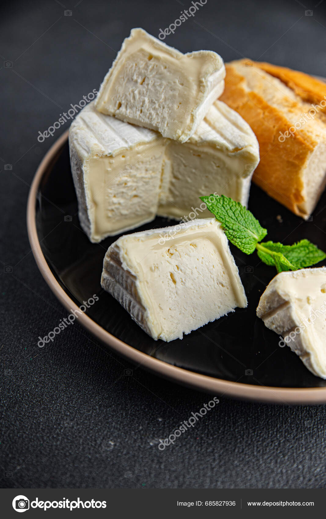 White Soft Cheese Mold Fresh Creamy Taste Eating Appetizer Meal Stock ...