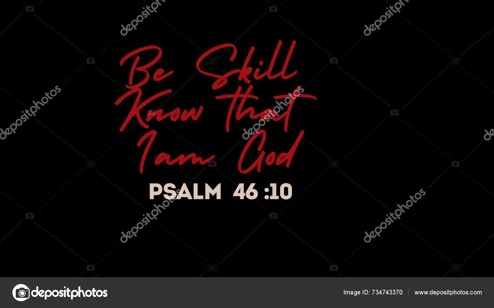 Bible Verses Vector Skill Know God Psalm — Stock Photo © arundavid895 ...