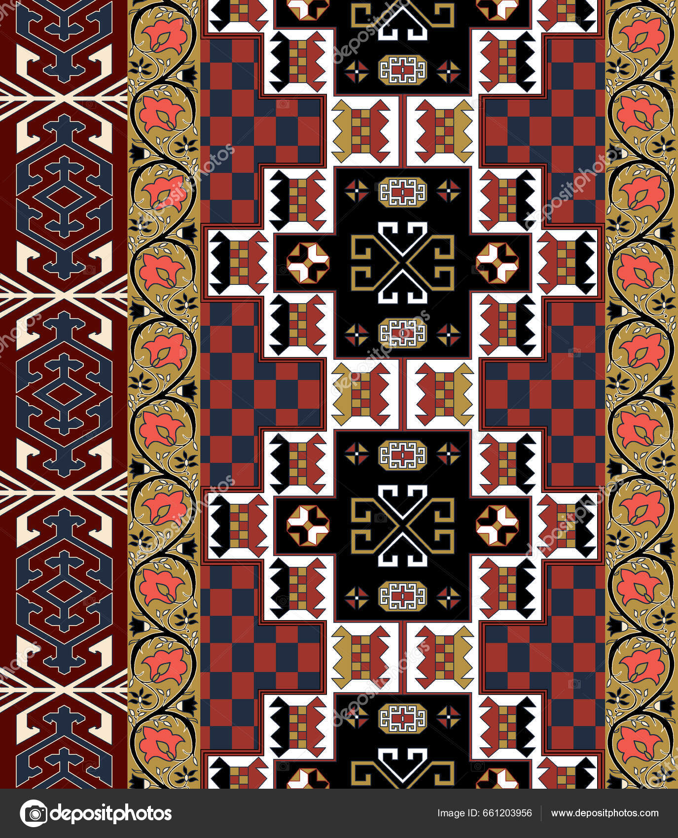 Beautiful Abstract Floral Border Design Colourful Trendy Flowers Leaves ...