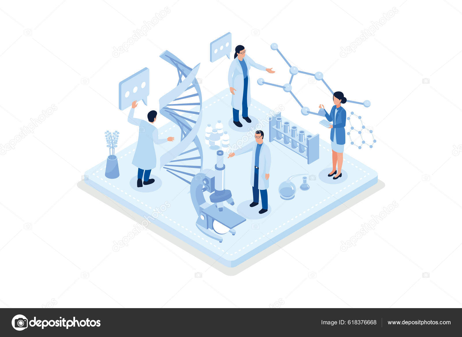 Medical Laboratory Concept Can Use Web Banner Infographics Hero Images Stock Vector Image by ...