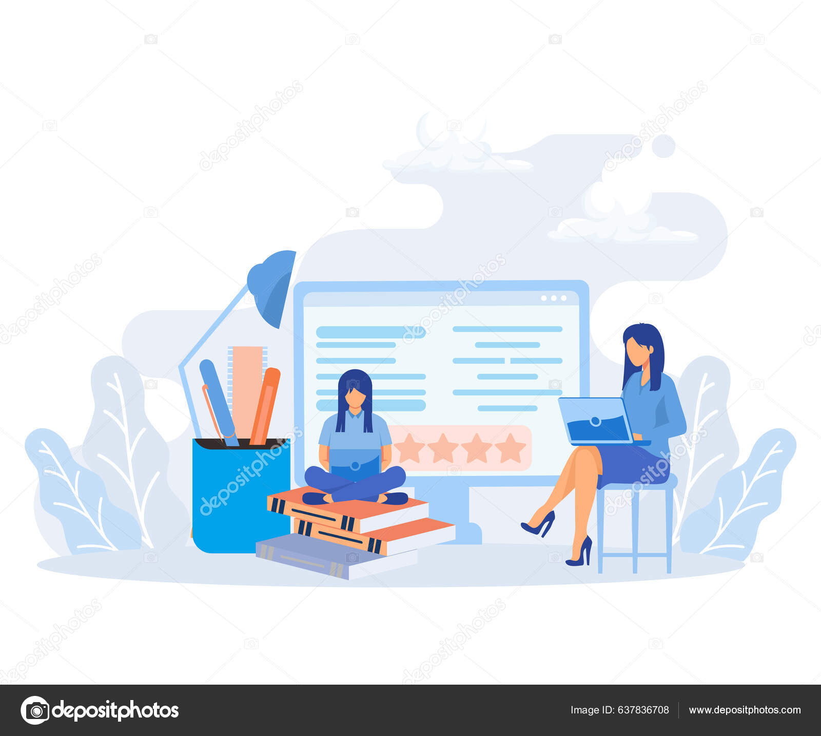 Feedback Illustration Set Characters Filling Survey Form Giving ... Feedback Illustration Set Characters Filling Survey Form Giving ...