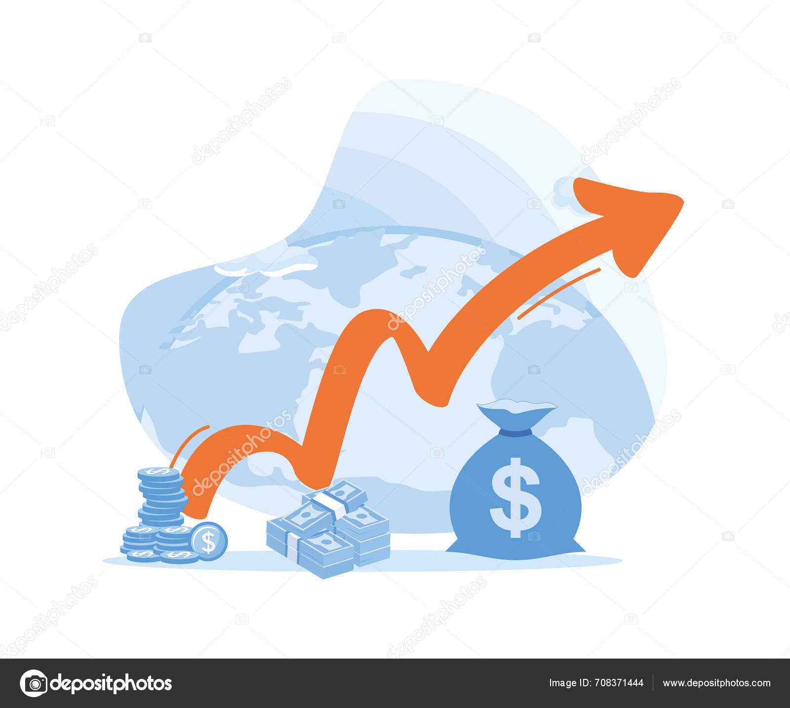 Income Growth Chart Banking Services Financial Report Graph Return ...
