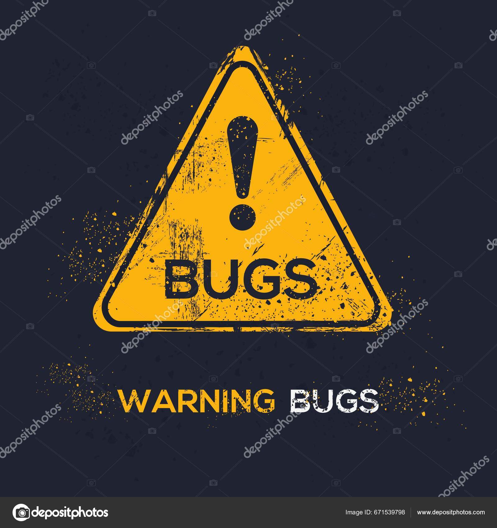 Stop Bugs Sinal Aviso Ilustração Vetorial imagem vetorial de ...