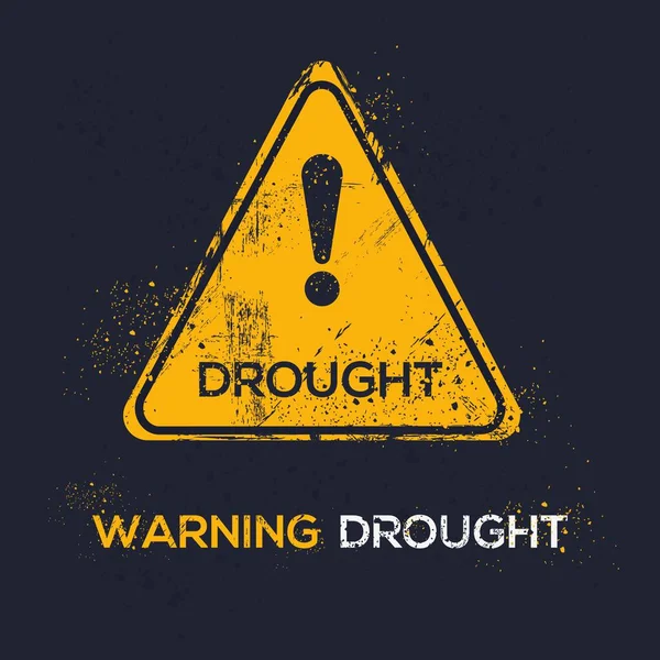 Drought Warning Sign Vector Illustration Stock Vector by ...