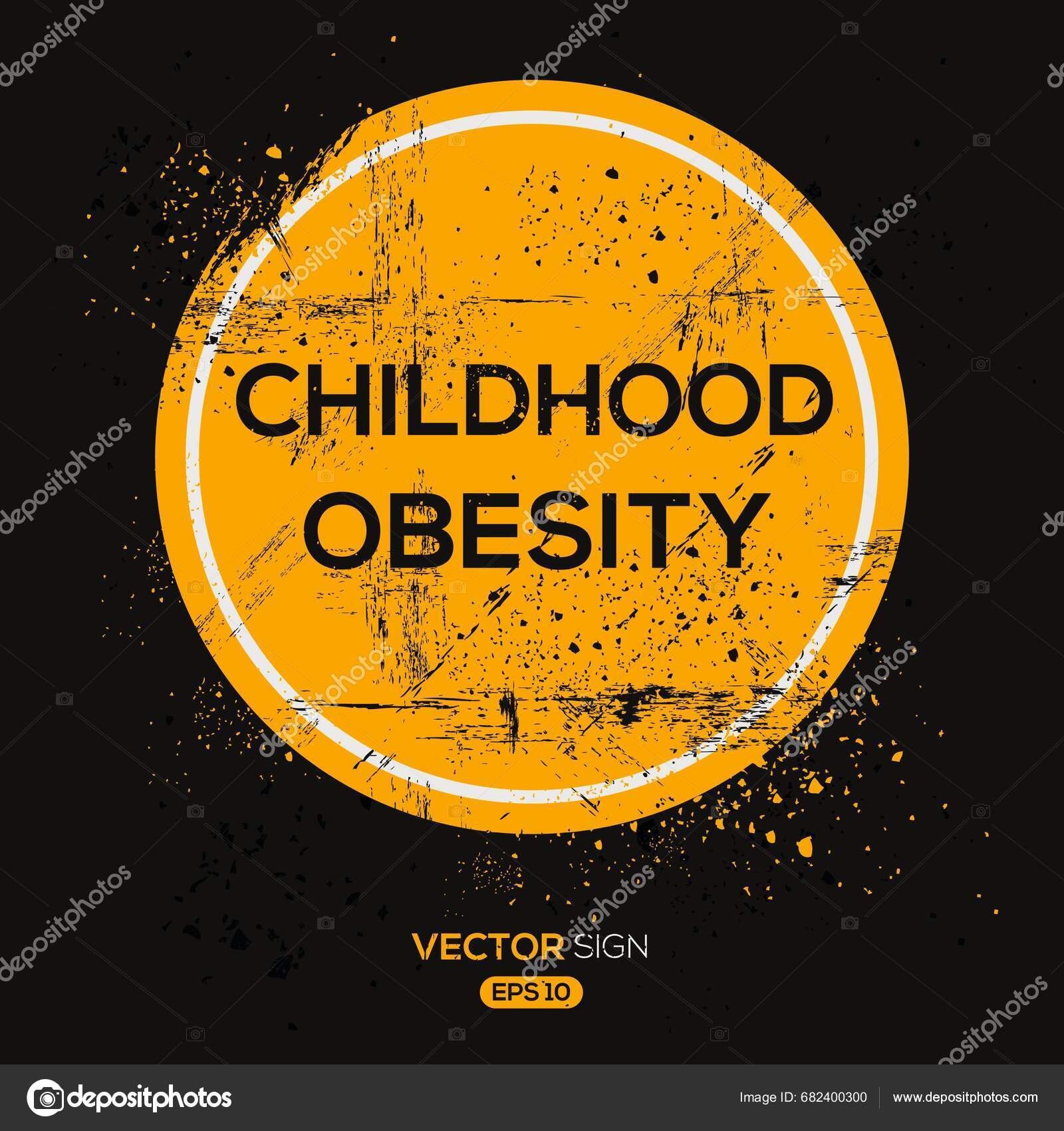 Childhood Obesity Design Vector Illustration Stock Vector by ...