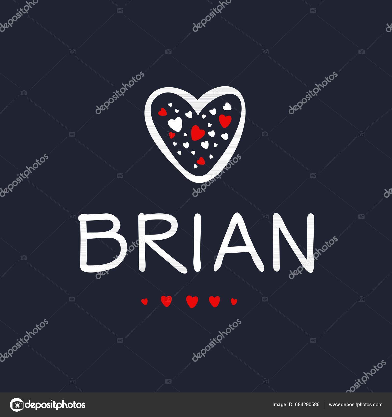 Brian Calligraphy Name Vector Illustration Stock Vector by ...