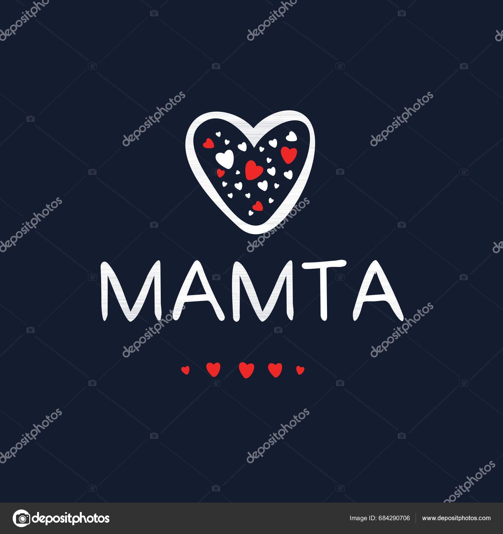 Mamta Calligraphy Name Vector Illustration Stock Vector by ...