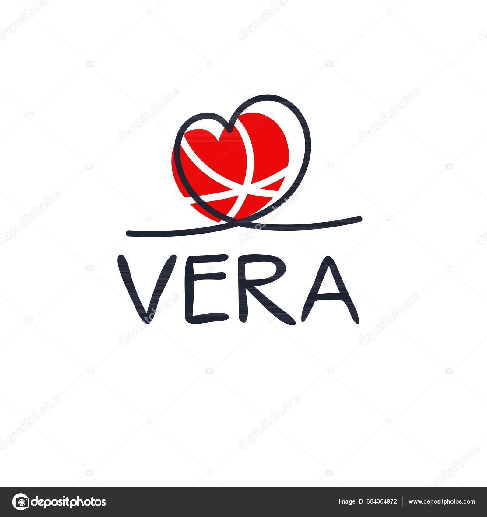 Vera Calligraphy Name Vector Illustration Stock Vector by ...