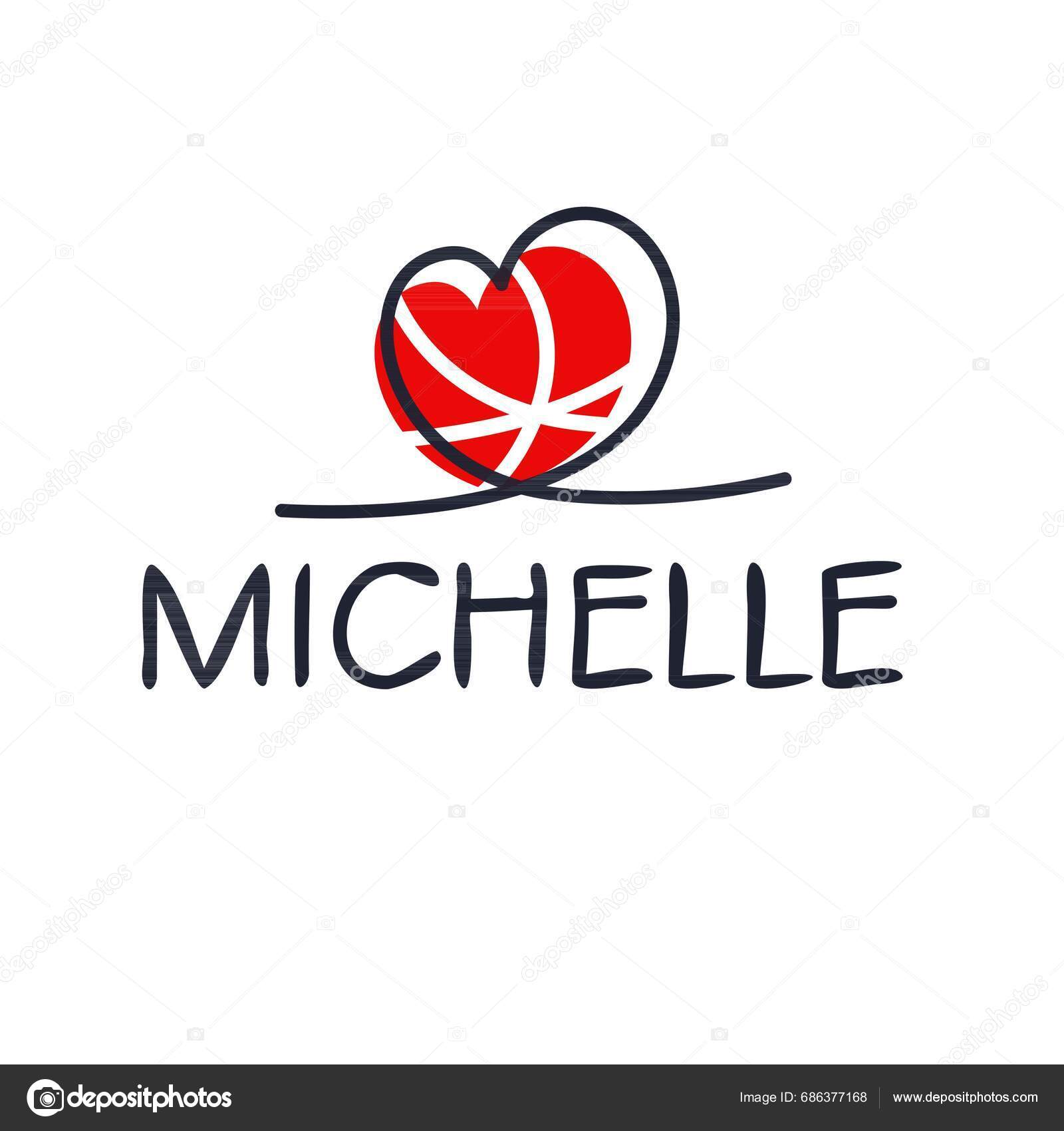 Michelle Nome Caligrafia Ilustração Vetorial imagem vetorial de ...