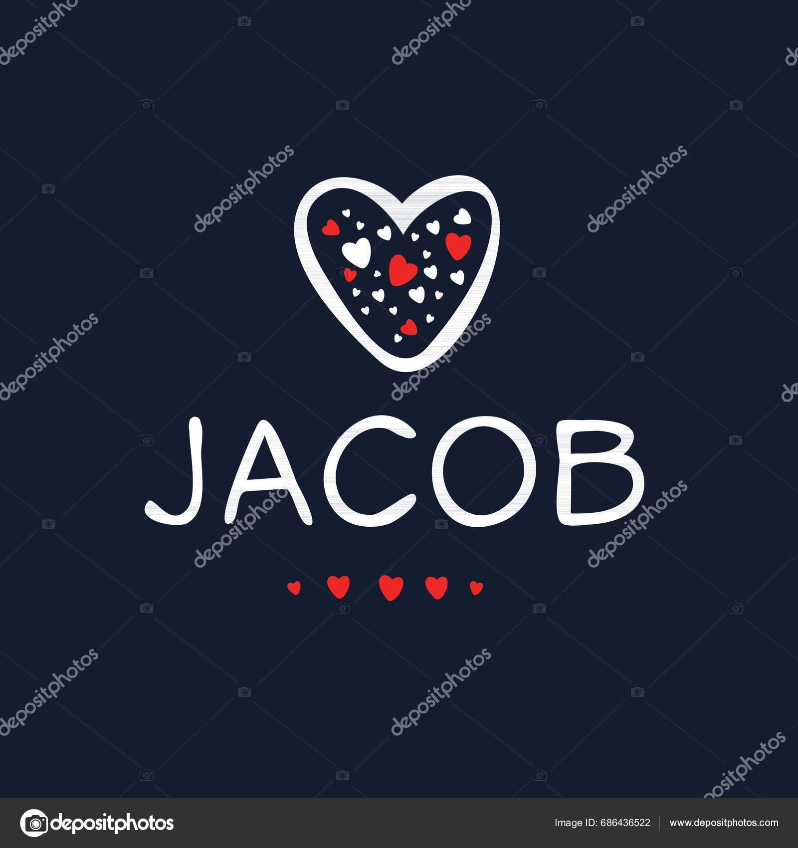 Jacob Calligraphy Name Vector Illustration Stock Vector by ...