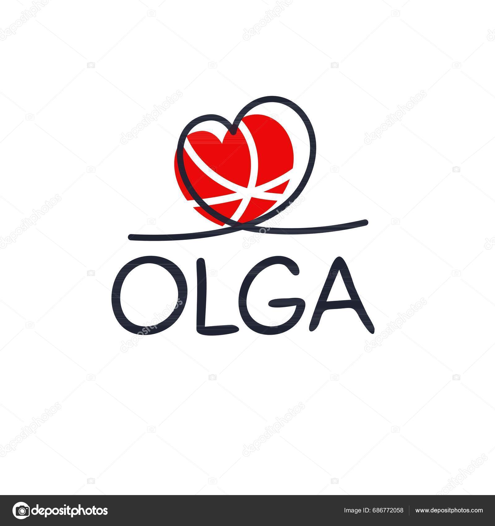 Olga Name Vector Illustration Stock Vector by ©khaleddesigner_eg 686772058