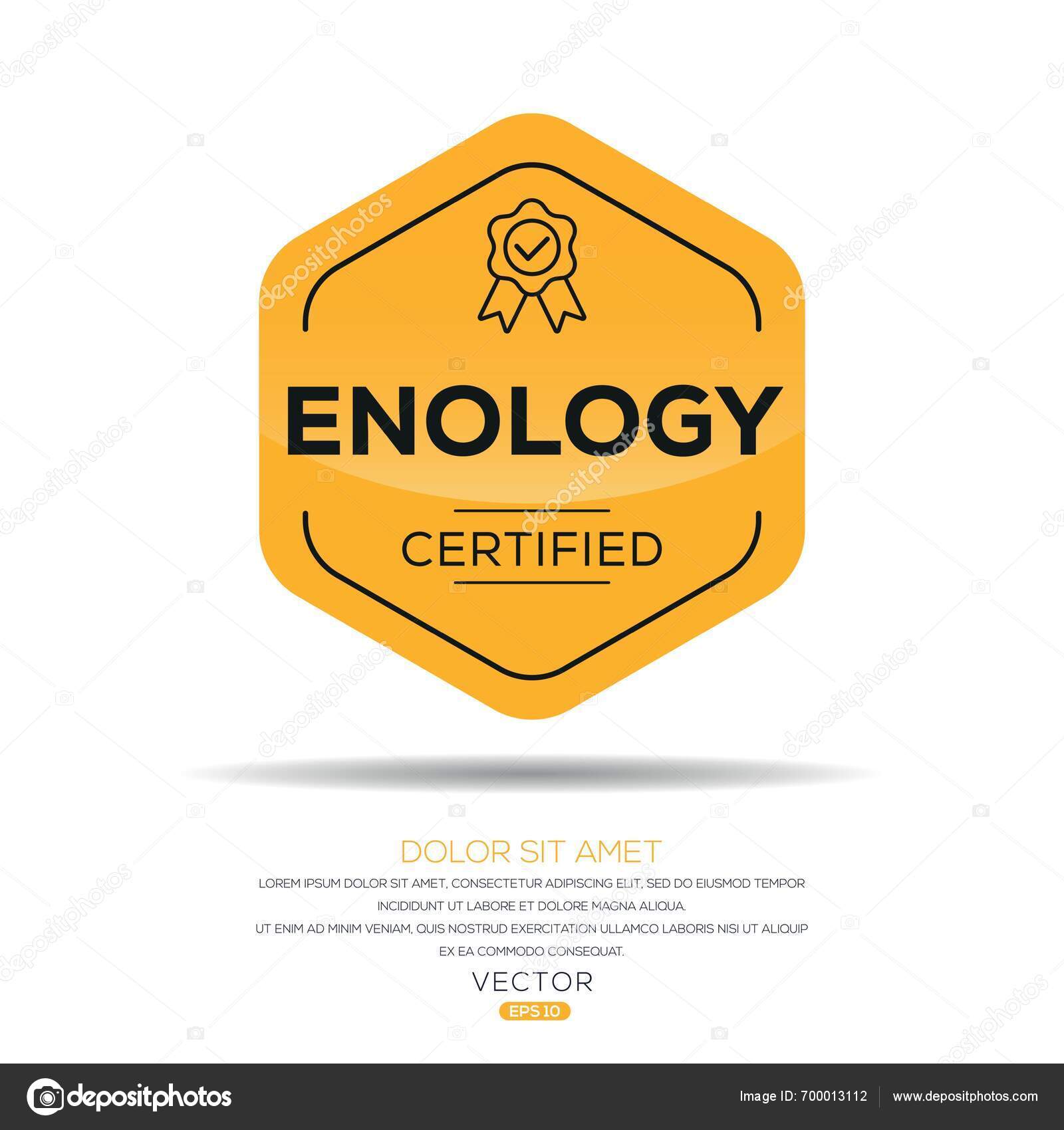 Enology Certified Badge Vector Illustration Stock Vector by ...