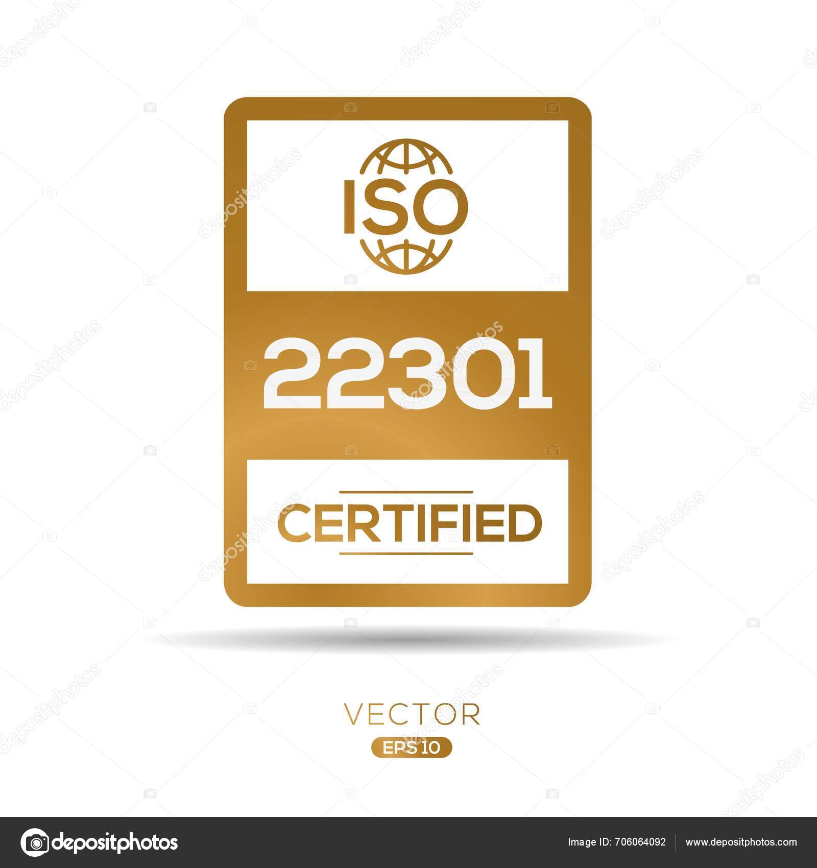 Iso 22301 Standard Quality Symbol Vector Illustration Stock Vector by ...