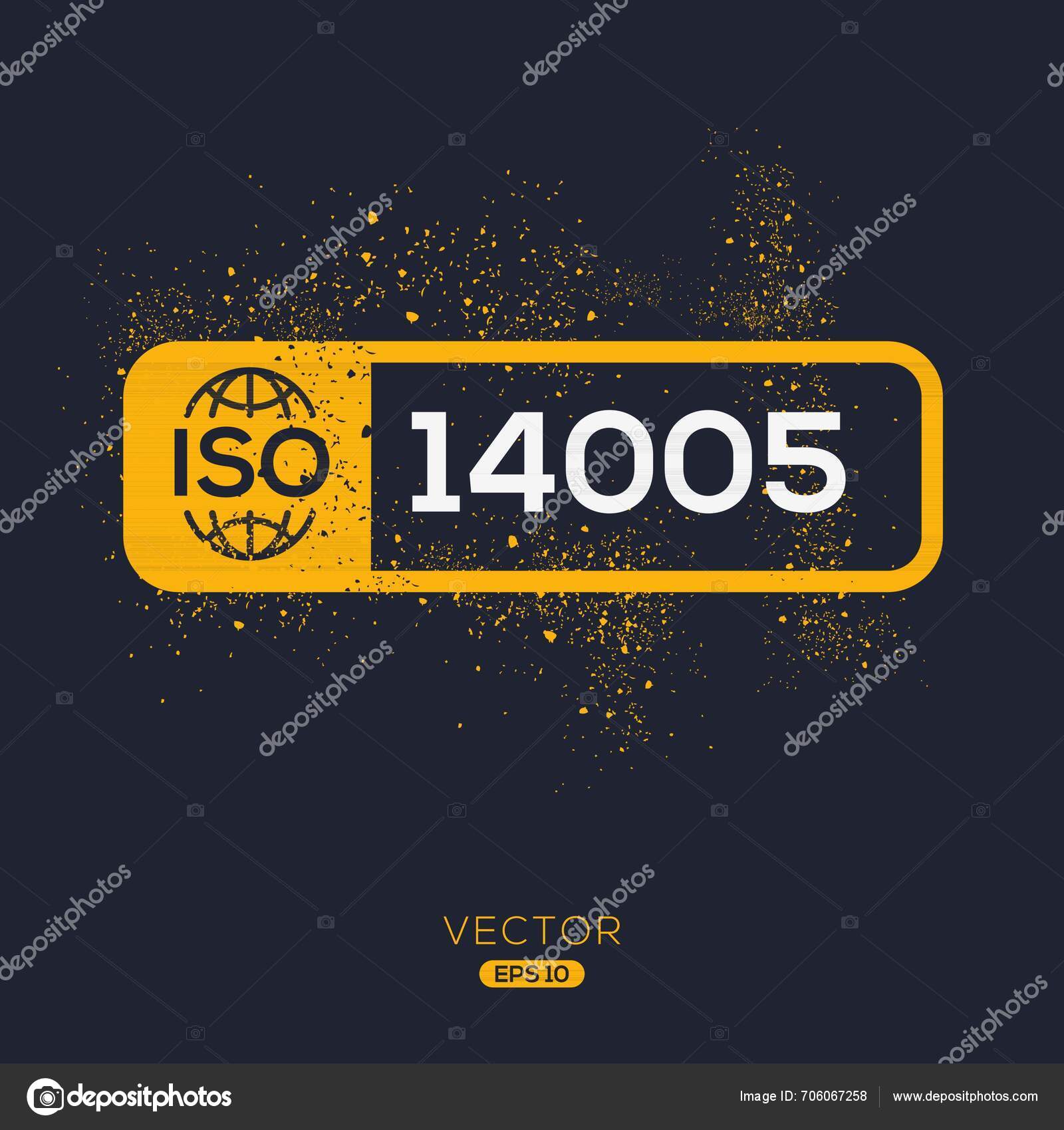 Iso 14005 Standard Quality Symbol Vector Illustration Stock Vector by ...