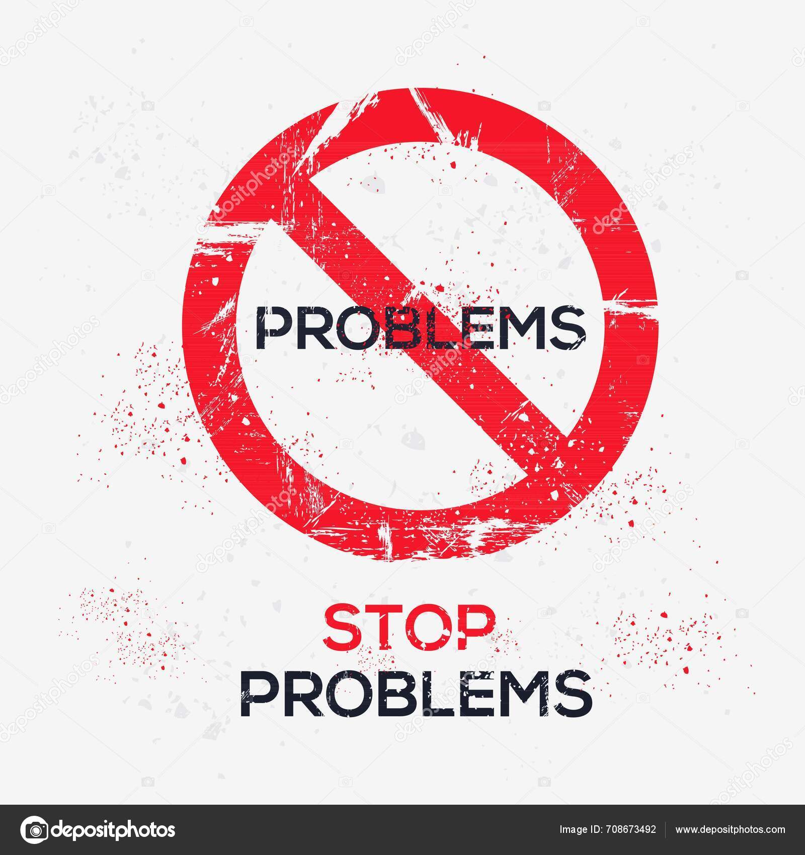 Problems Warning Sign Vector Illustration Stock Vector by ...