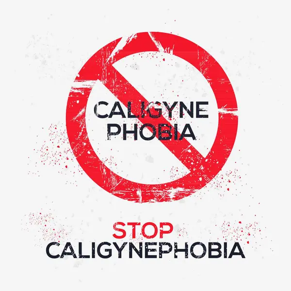 (Caligynephobia) Signo de advertencia, ilustración vectorial. 2024