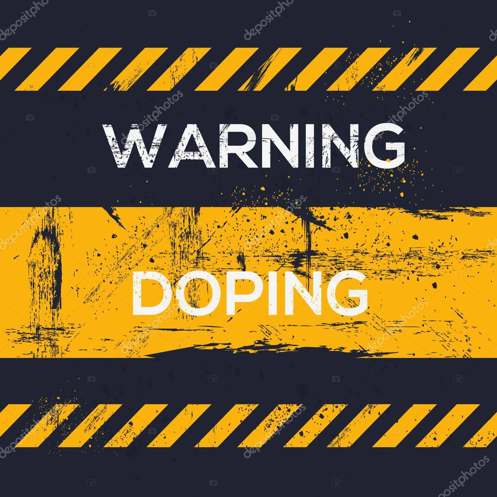 Doping Signo Advertencia Ilustración Vectorial Vector de stock por ...