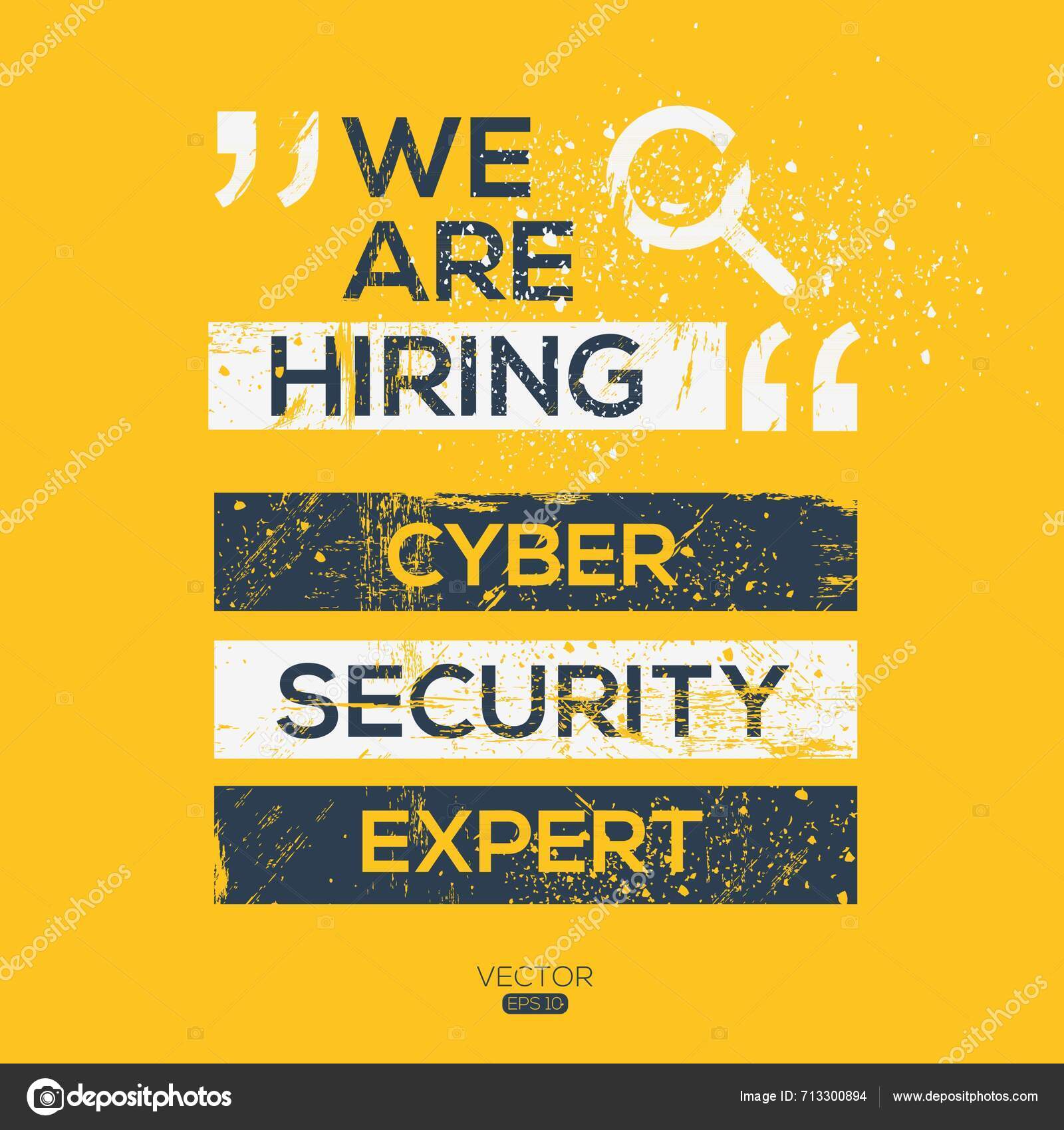 Hiring Cyber Security Expert Join Our Team Vector Illustration Stock Vector by ©khaleddesigner ...