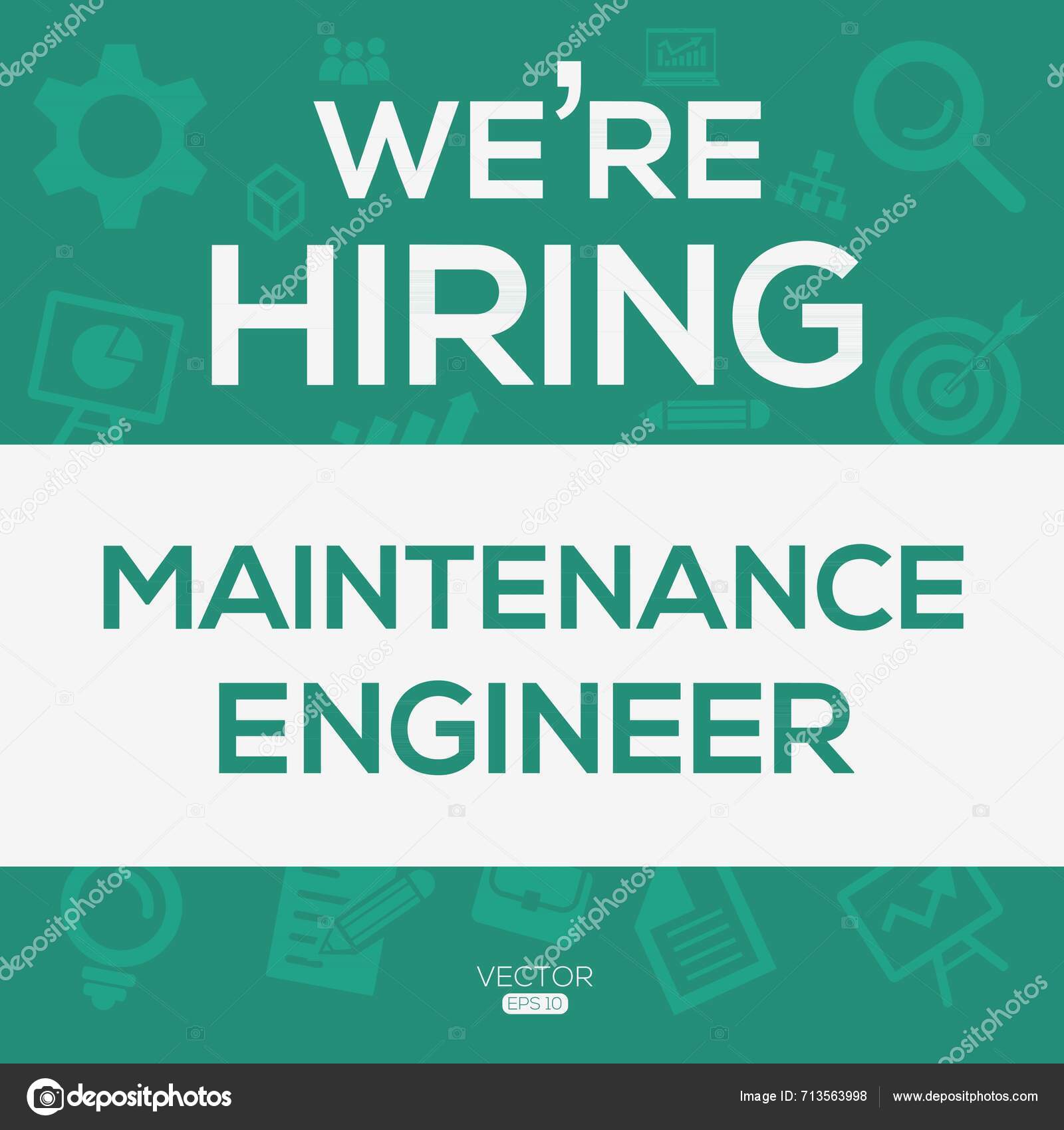 Hiring Maintenance Engineer Join Our Team Vector Illustration Stock ...