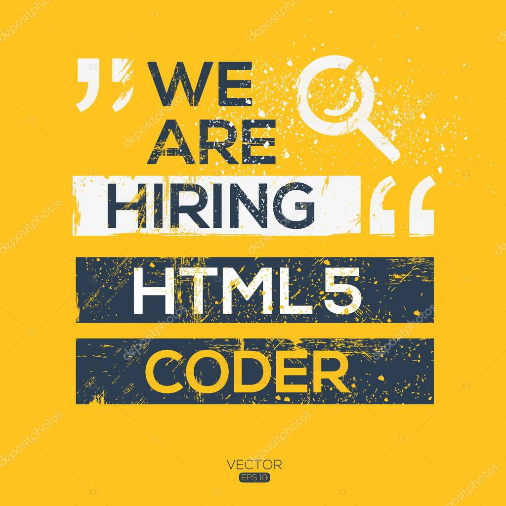 (HTML 5 Coder) Signo de advertencia, ilustración vectorial. 2024