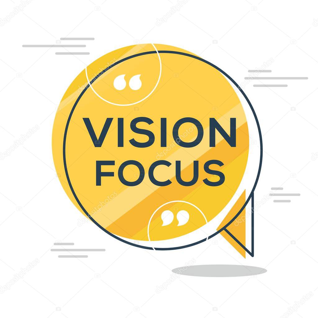 (Visión focus) Diseño de signos creativos, ilustración vectorial. 2024