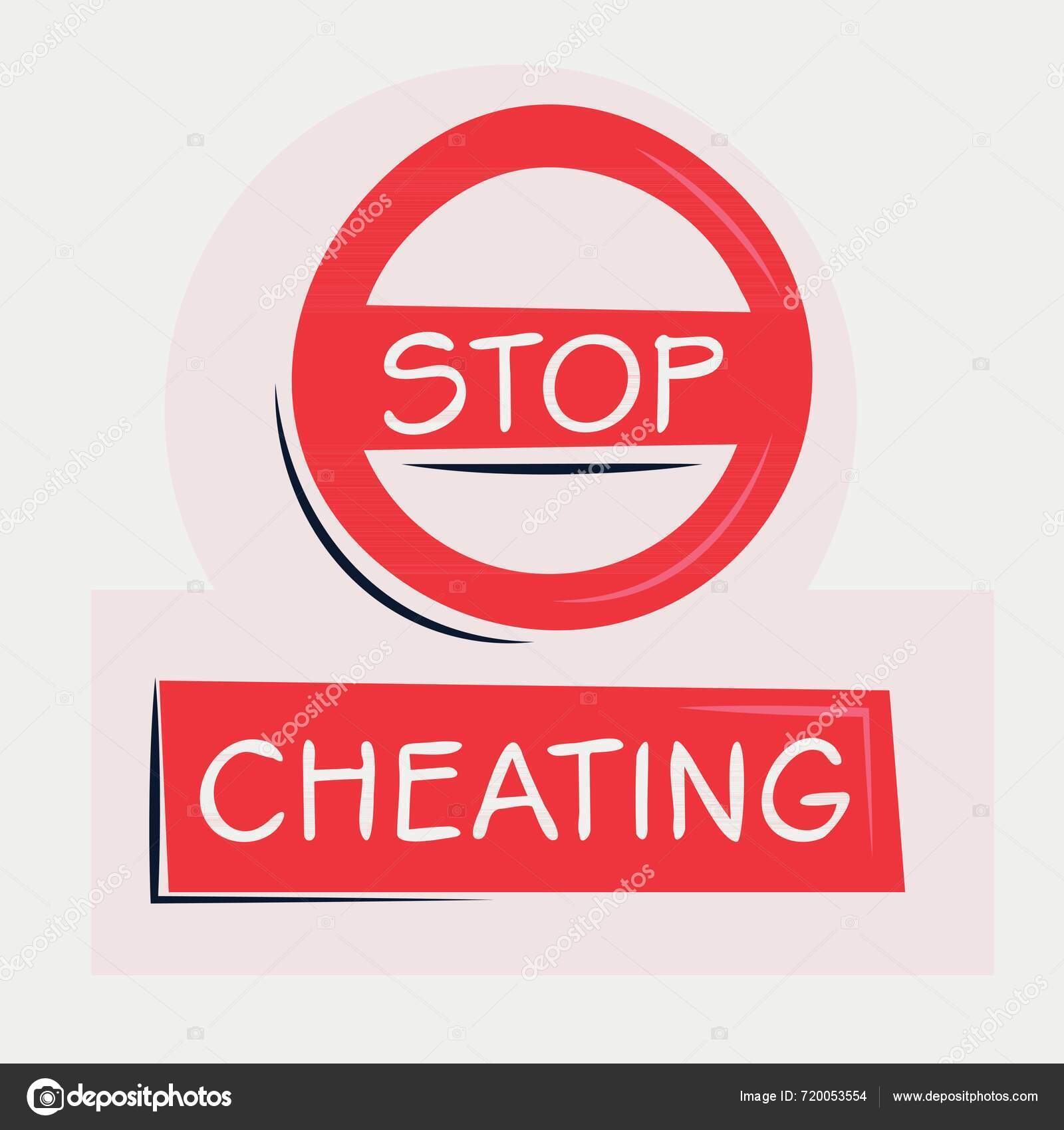 Tanda Peringatan Curang Ilustrasi Vektor Vektor Stok oleh ...