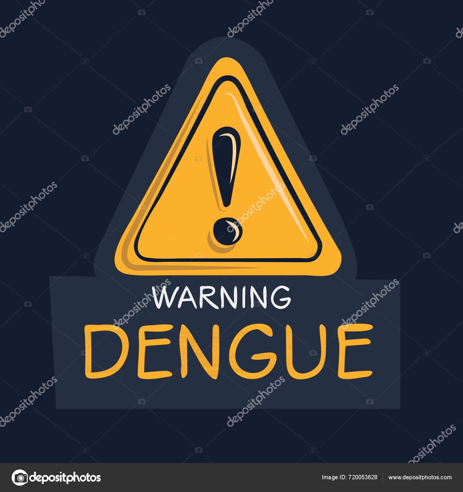 Tanda Dengue Warning Ilustrasi Vektor Vektor Stok oleh ©khaleddesigner ...