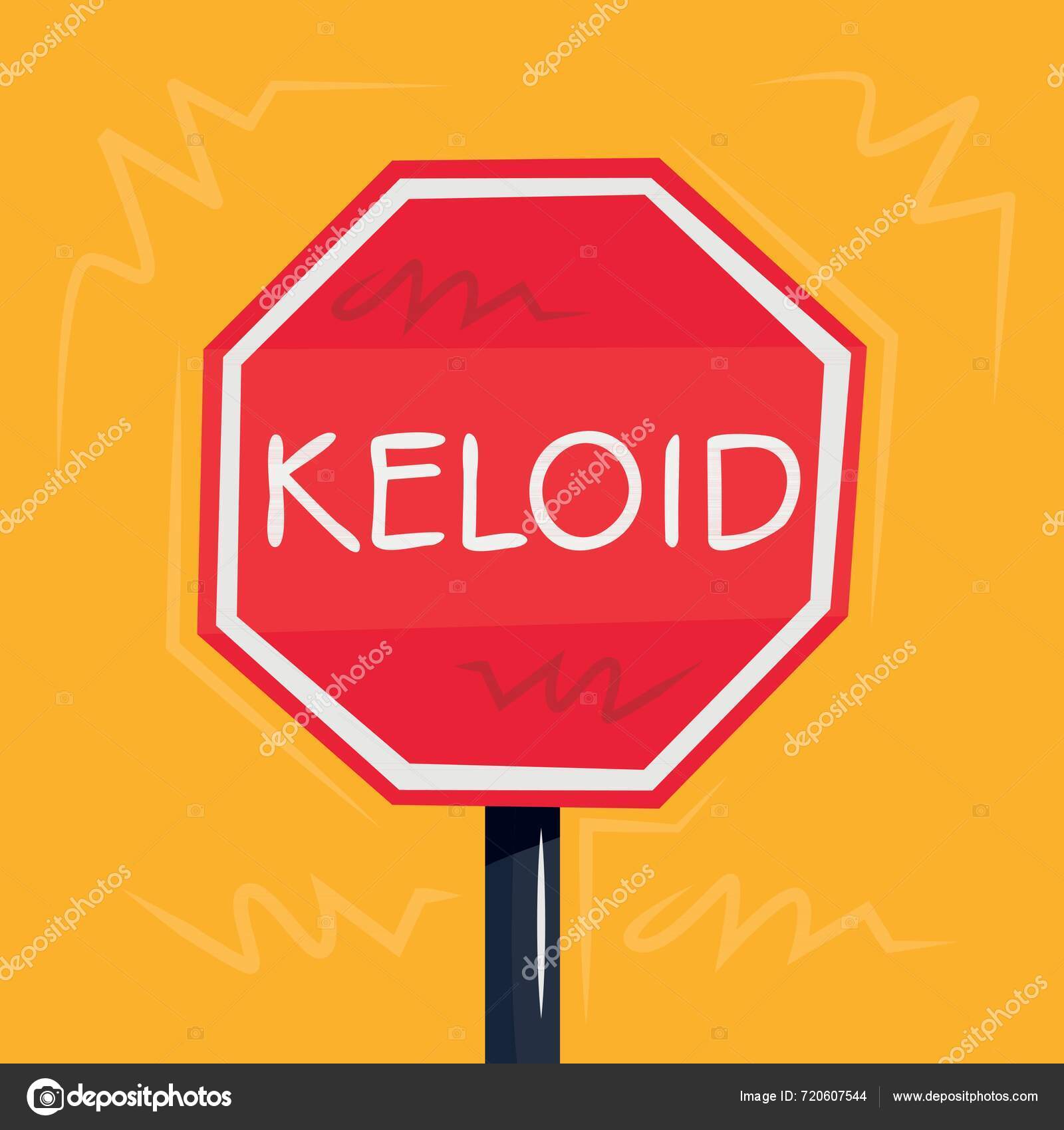 Keloid Warning Sign Vector Illustration Stock Vector By ©khaleddesignereg 720607544