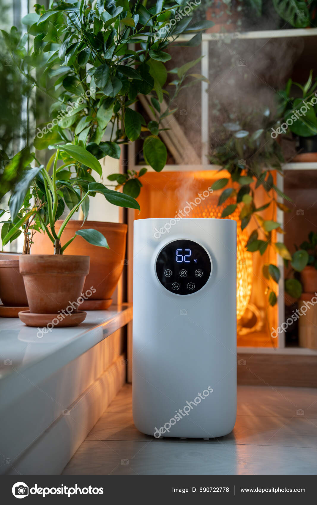 Ultrasonic Humidifier Sensor Windowsill Potted Houseplants Spraying ...