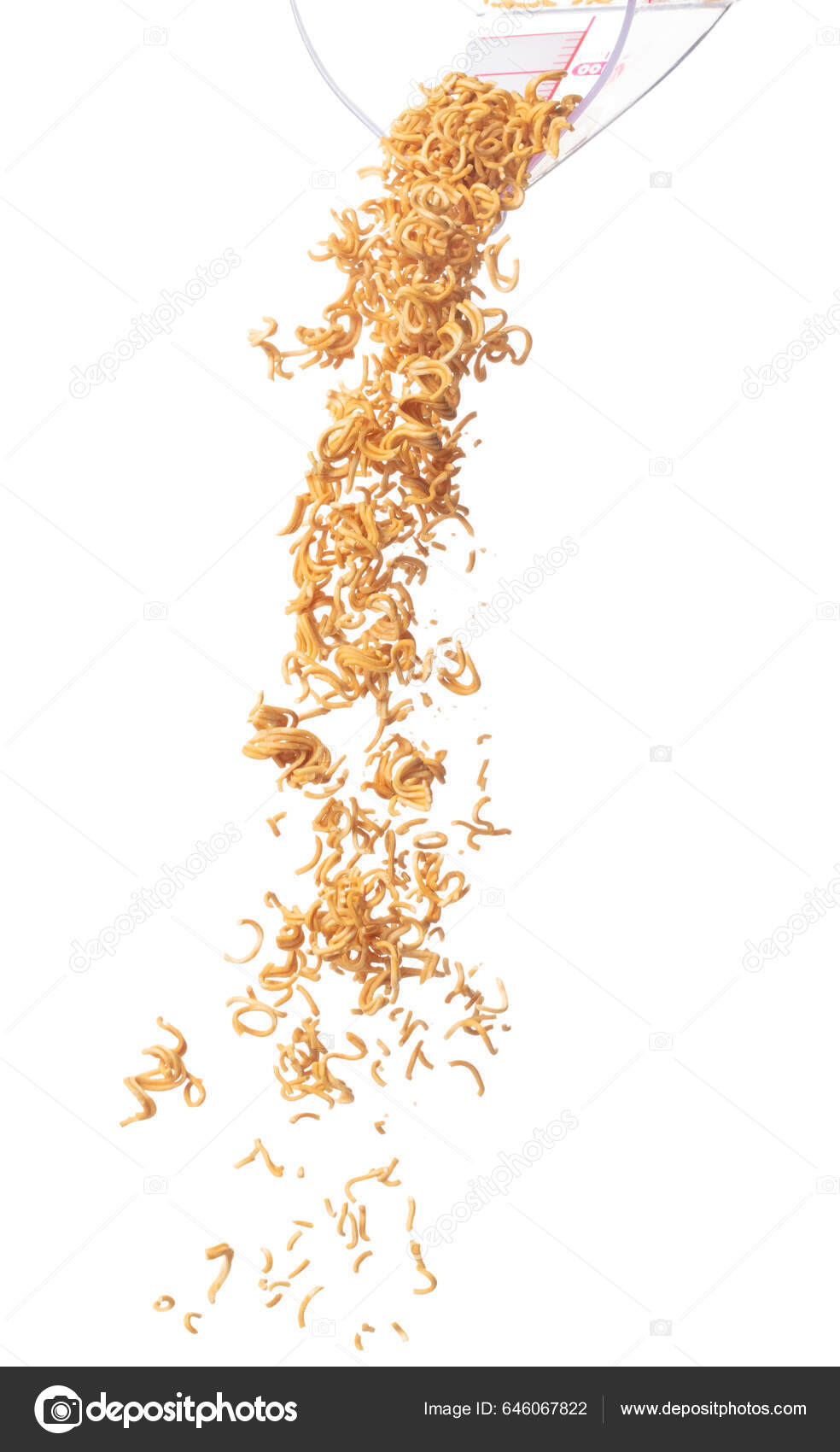 Instant Noodle Fall Group Yellow Instant Noodle Float Explode Abstract ...