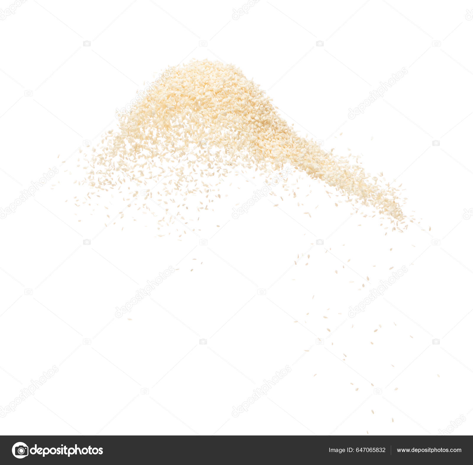 White Sesame Seeds Flying Explosion White Grain Wave Floating Abstract ...