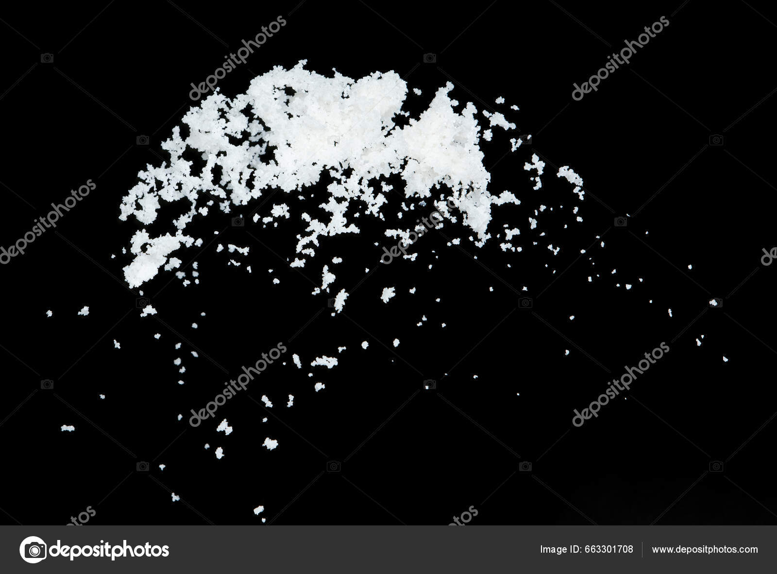 Salt Flying Explosion Crystal White Grain Salts Explode Abstract Cloud ...