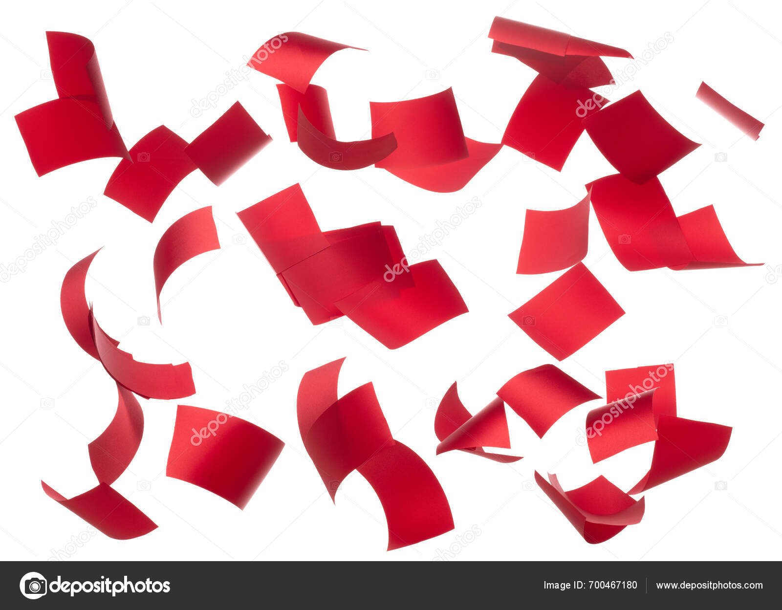 Red Ribbon Long Straight Fly Air Curve Roll Shiny Red — Stock Photo ...