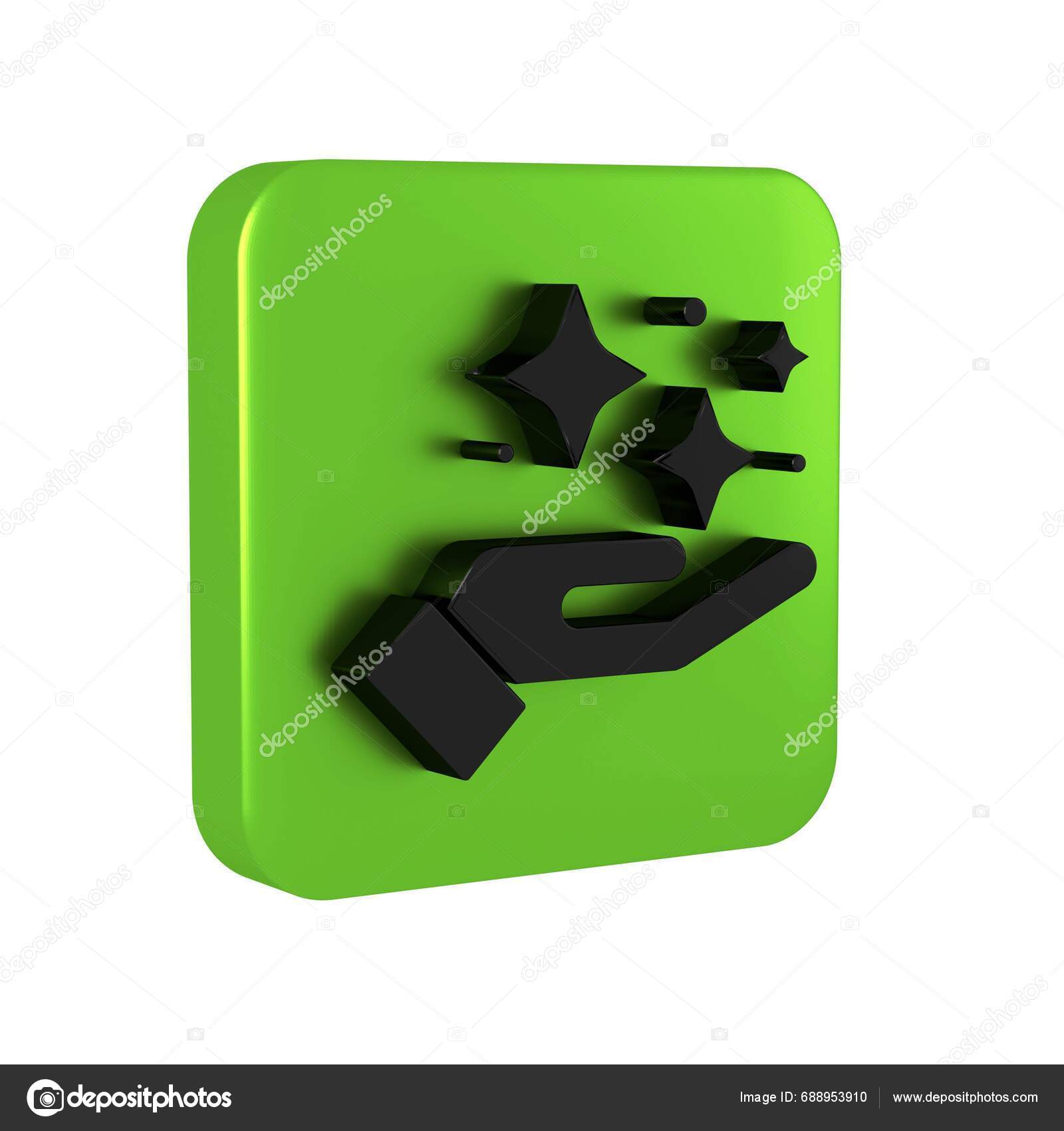 Black Sparkle Stars Magic Trick Icon Isolated Transparent Background ...