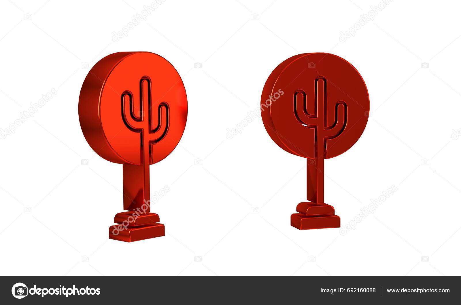 Red Tree Icon Isolated Transparent Background Forest Symbol Stock Photo ...