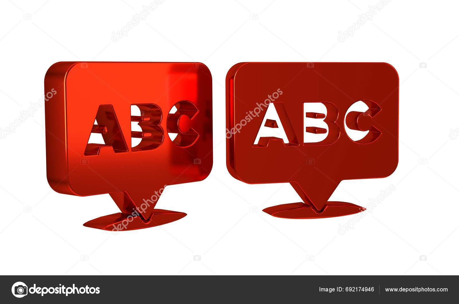 Red Alphabet Icon Isolated Transparent Background Stock Photo by ...