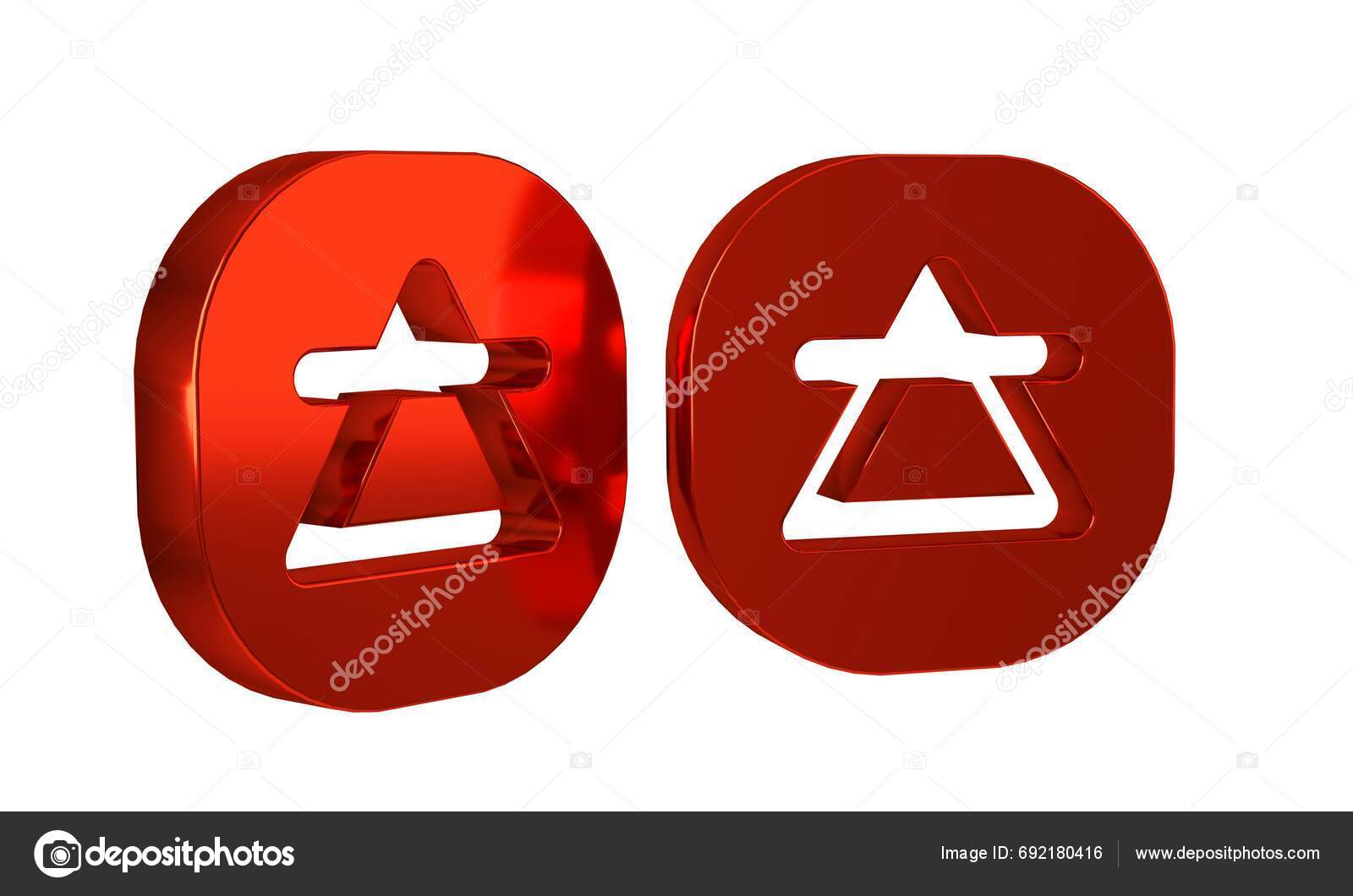 Red Air Element Symbol Alchemy Icon Isolated Transparent Background ...