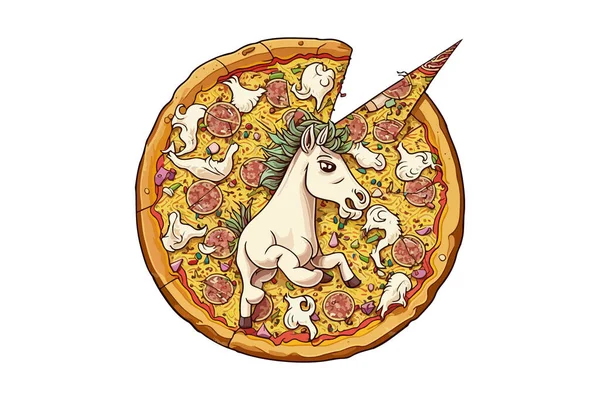 100,000 Unicorn eat pizza Vector Images | Depositphotos