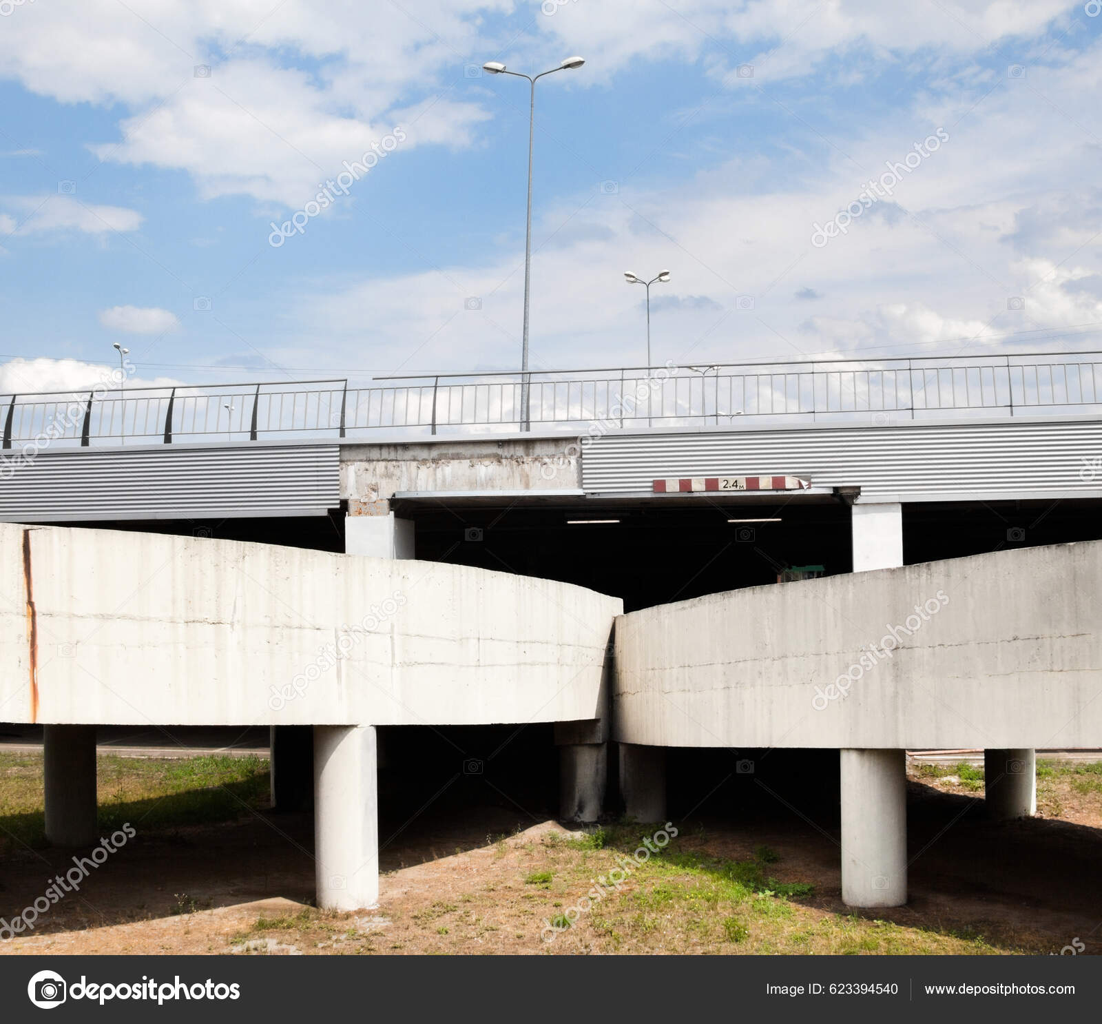Ramp Grade Separated Road Junction Road Bridge Stock Photo by ...
