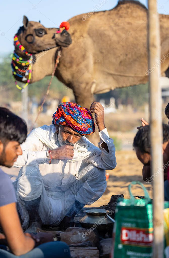 Pushkar, Rajasthan, India - November 2022: Pushkar Fair, Portrait of an ...