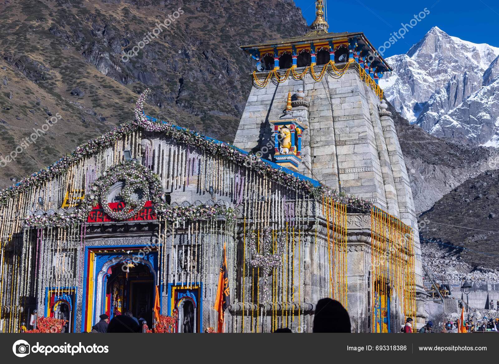 Kedarnath Uttarakhand India October 2022 Baba Kedarnath Temple Snow ...