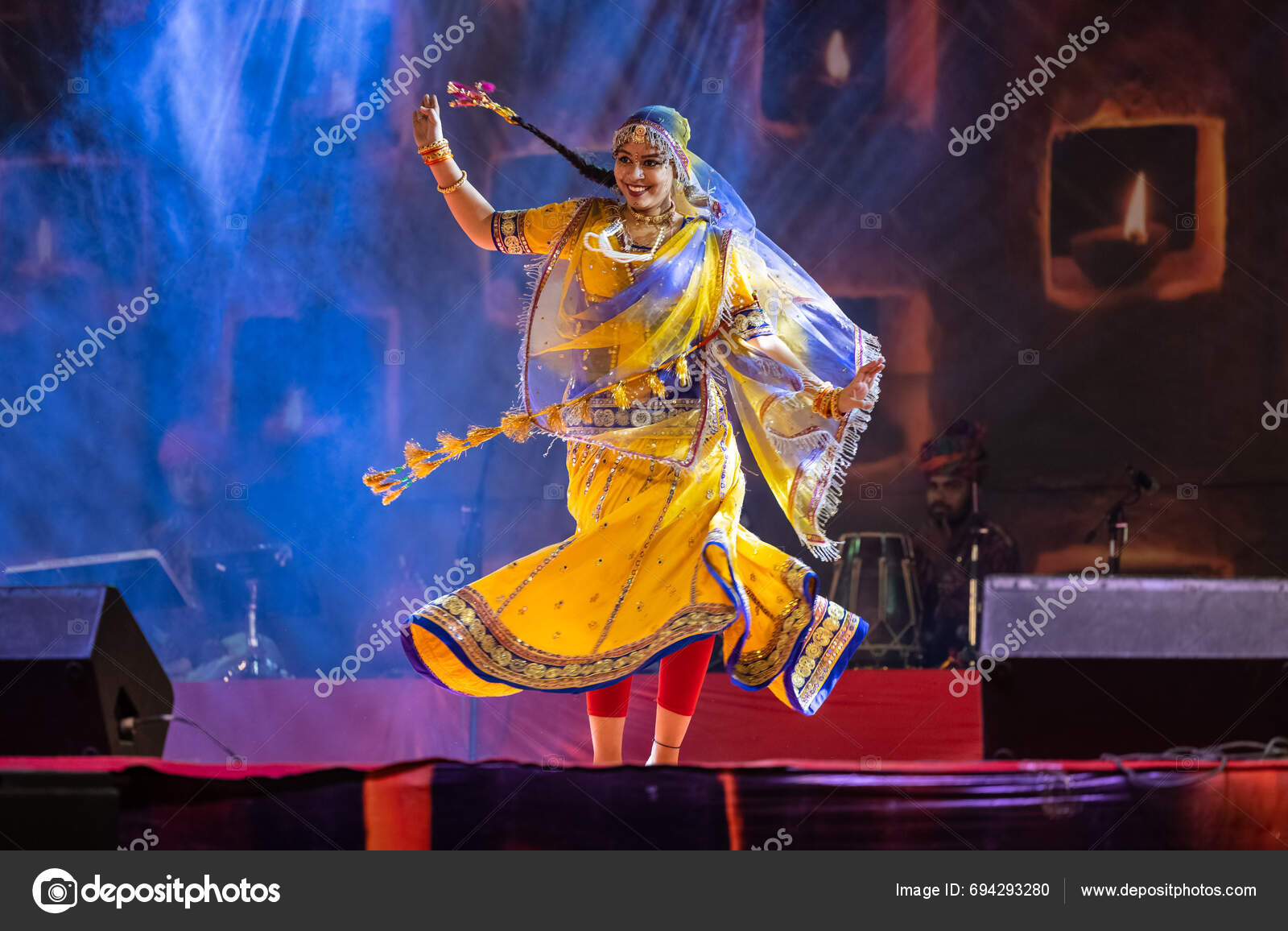 Pushkar Rajasthan India November 2022 Portrait Young Beautiful Female ...