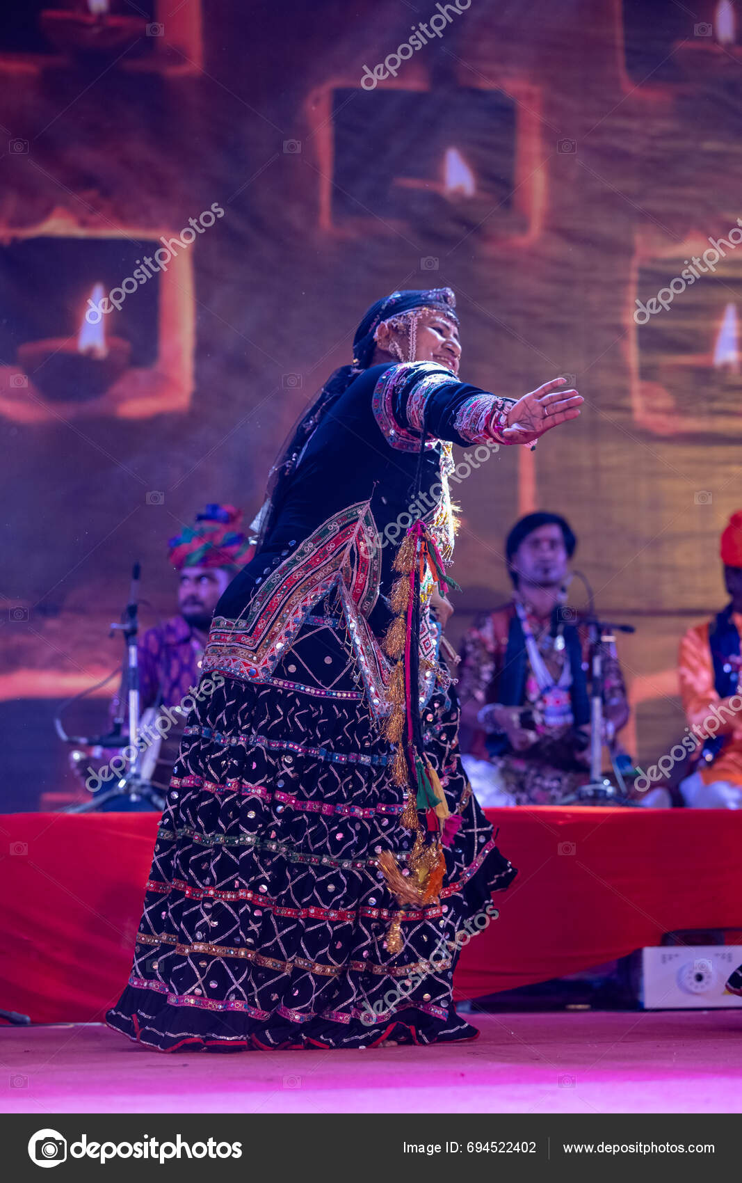 Pushkar Rajasthan India November 2022 Portrait Famous Rajasthani Folk ...