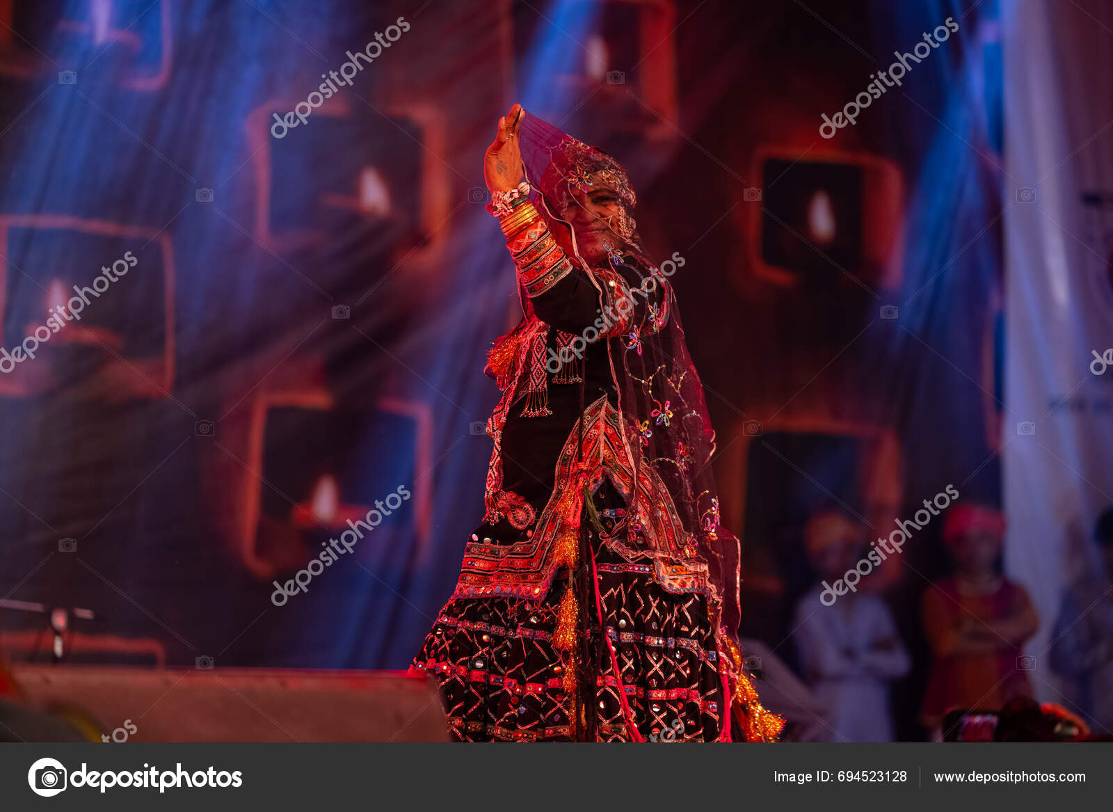 Pushkar Rajasthan India November 2022 Portrait Famous Rajasthani Folk ...